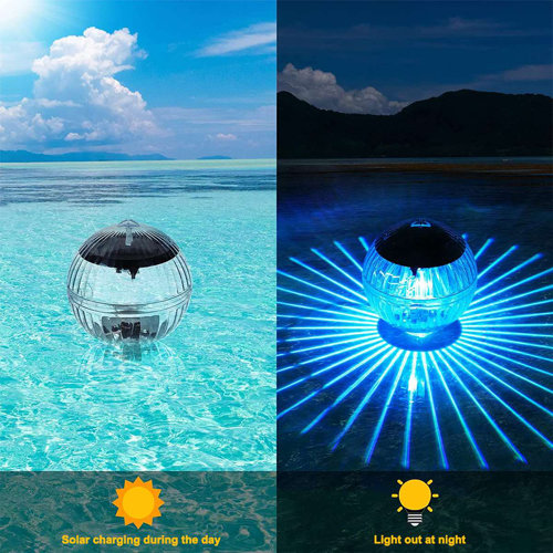 Deago Solar Powered Outdoor Floating Pool Lights | Wayfair Deago Solar Powered Outdoor Floating Pool Lights | Wayfair